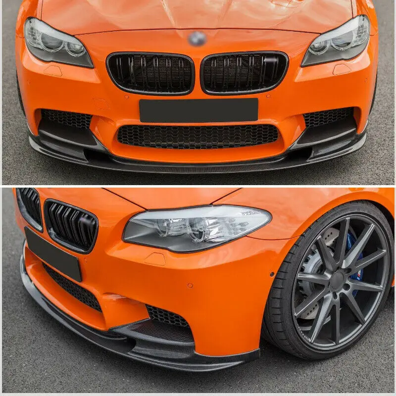 Carbon Fiber Front Bumper Lip Splitter Chin Spoiler for BMW 5 Series ...