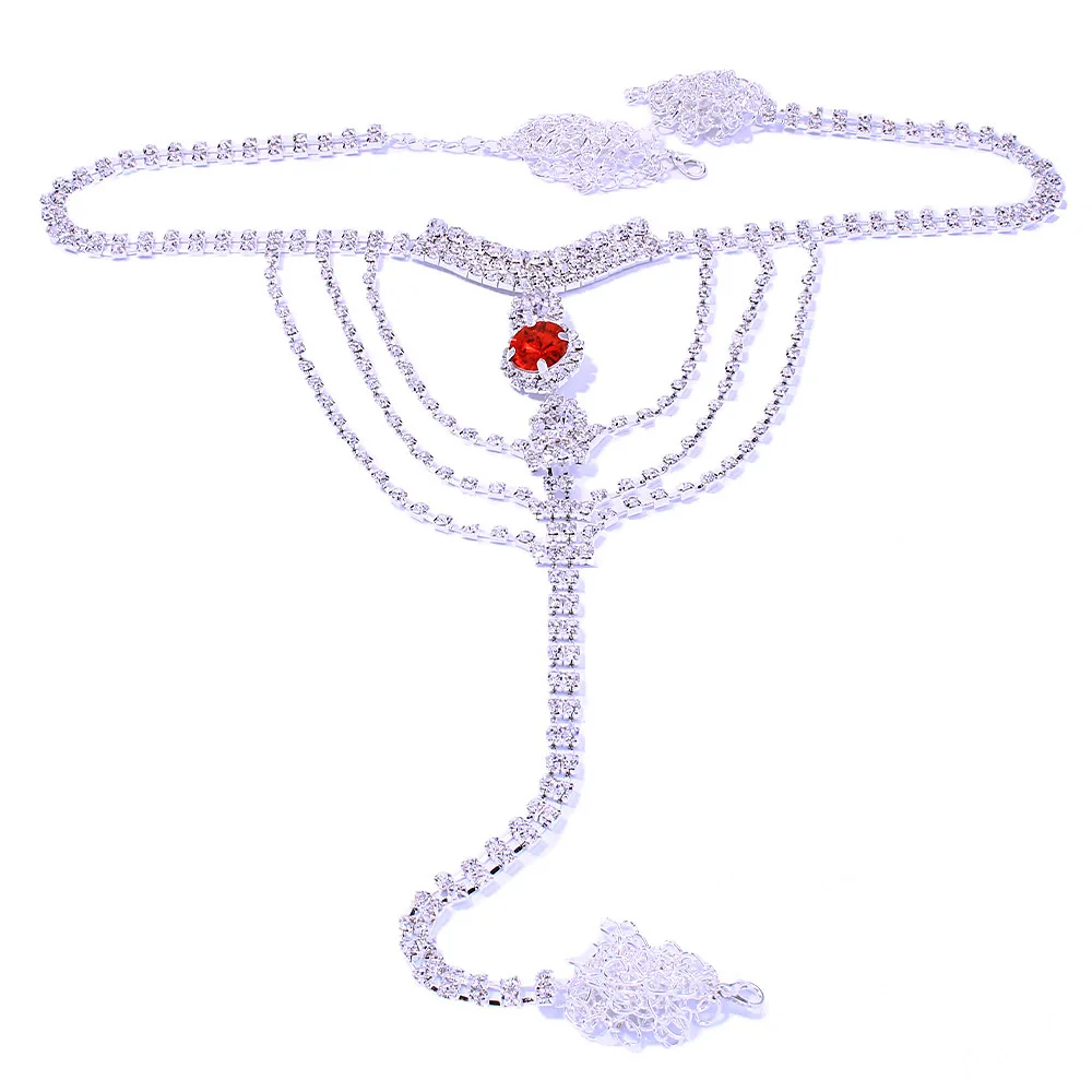 Dainty Fashion Sparkling Rhinestone T Shape Body Chain Body Accessories ...