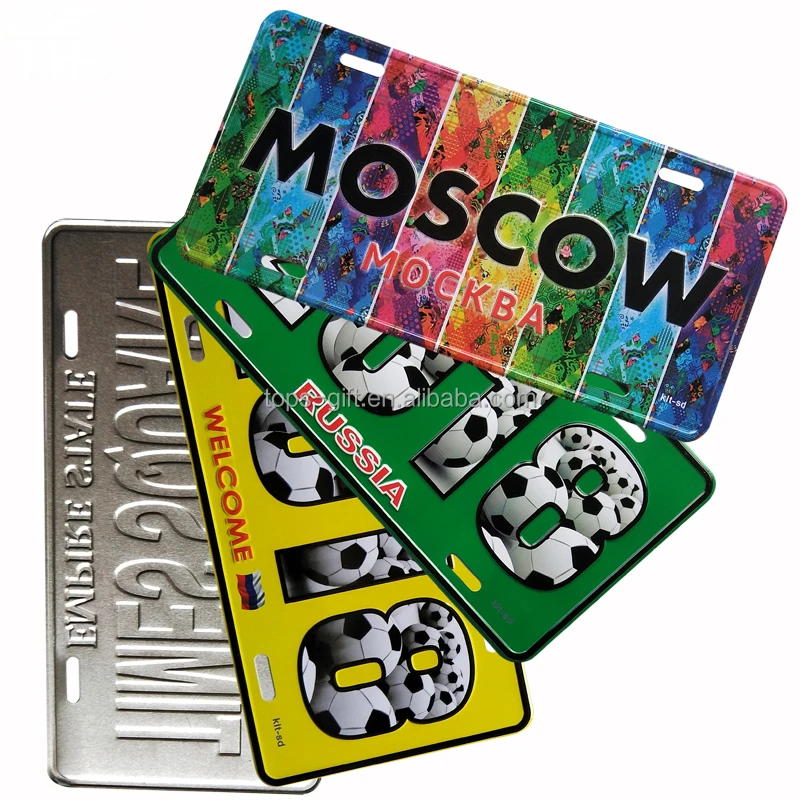 Manufacturer Embossed Car Number Aluminum License Plate Custom Printed ...