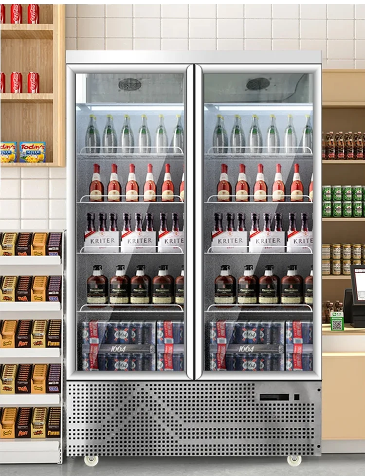 Commercial Retail Glass Door Chiller Drink Cooler Custom Fridge ...