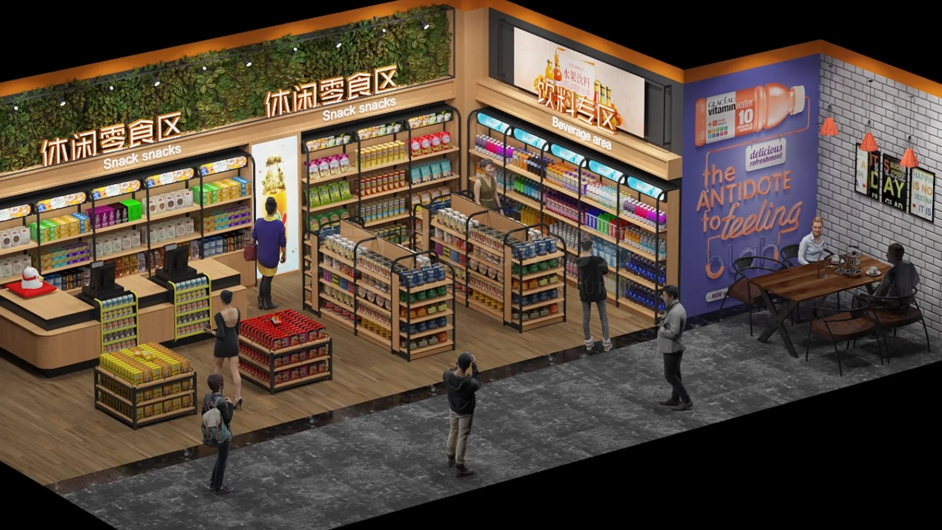 Adjustable Disassembled Supermarket Gondola Shelving Retail Display ...