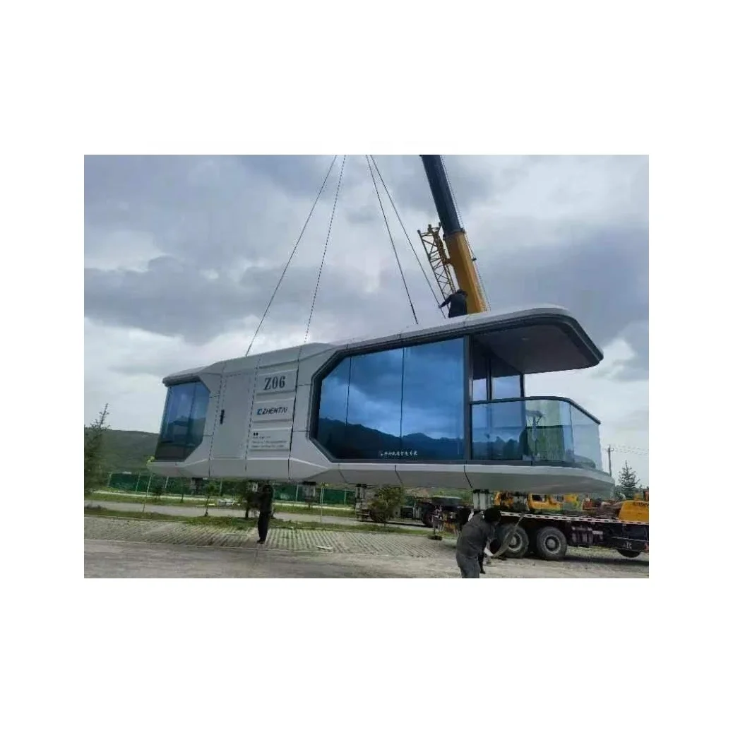 Smart Mobile Home With Terrace Bed Bathroom Ai Voice Smart Home Capsule ...