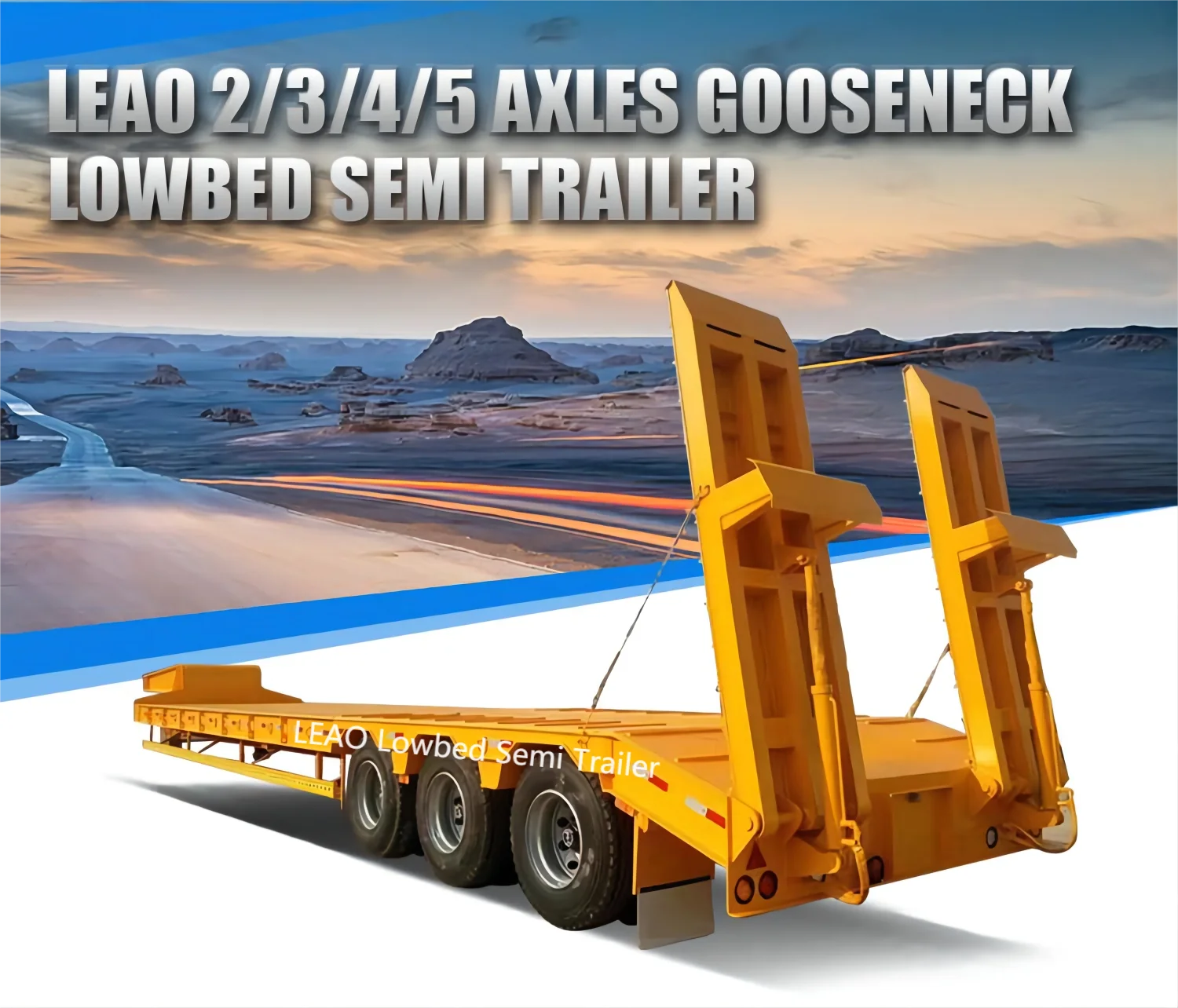 60ton 100ton 12 Wheelers Container Chassis Loader Lowbed Truck Low Bed ...