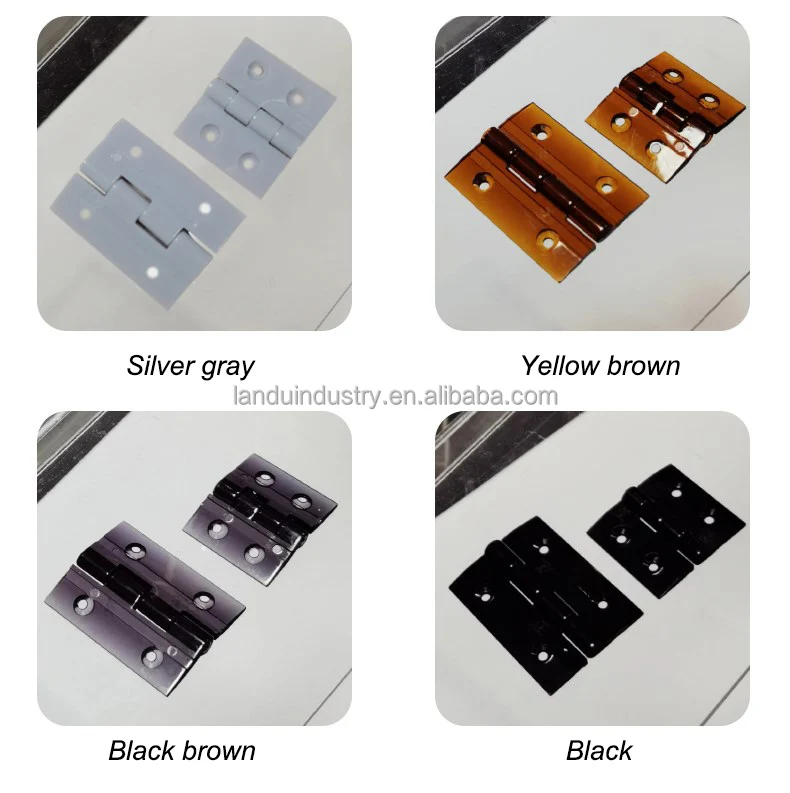 LANDU Clear Transparent Plastic Hardware Mini Acrylic Hinges for Box ...