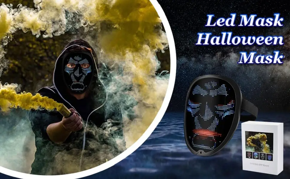 Party Masksrealustic Led Robot Mask That Changes Expression Wholesale ...