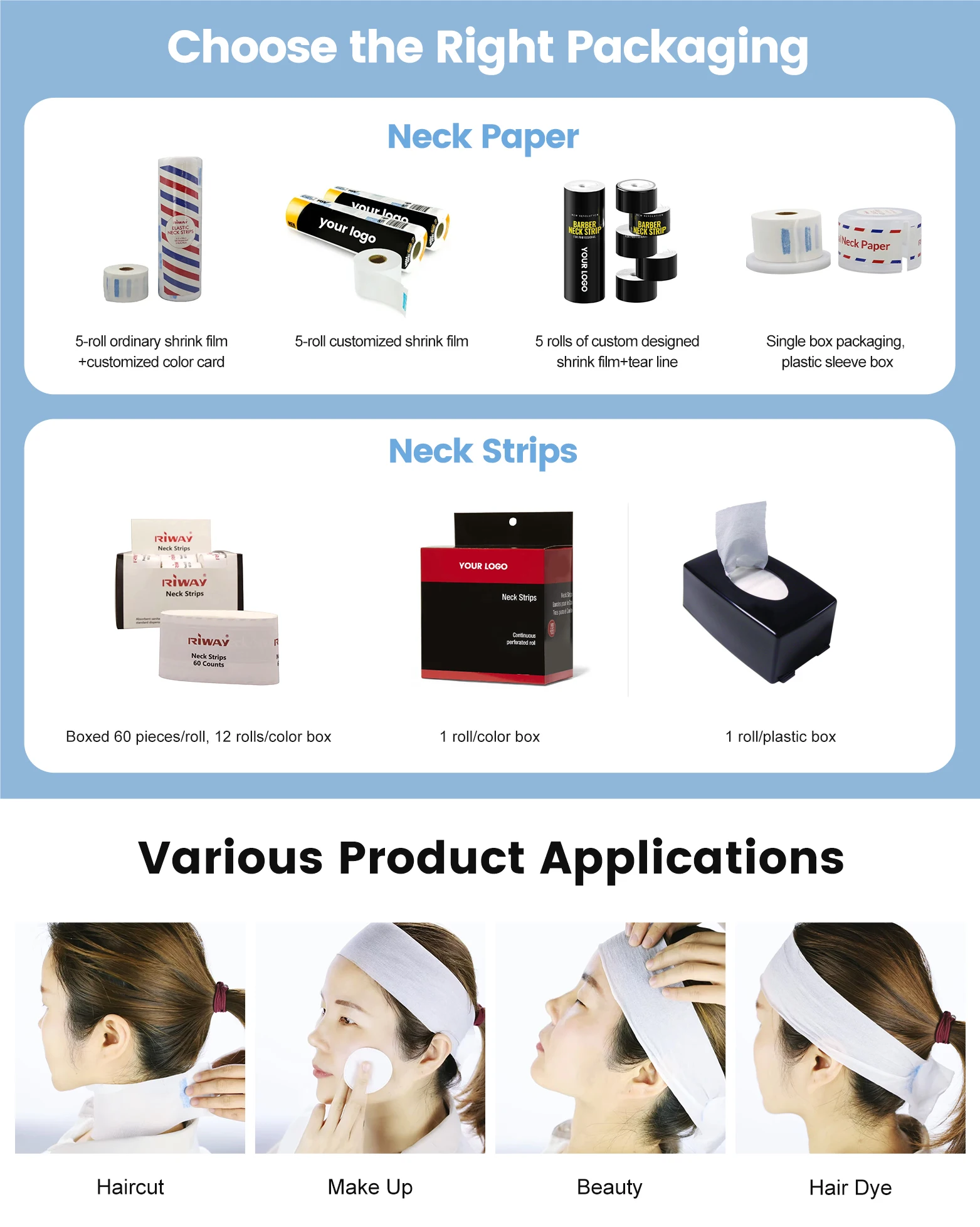 OEM/ODM Disposable Neck Strips - Eco-Friendly & Comfortable