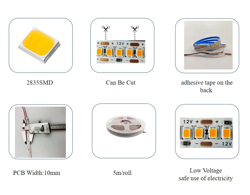 SMD 2835 LED Strip - 240leds/m, 3000K-8000K, IP20-68 Waterproof