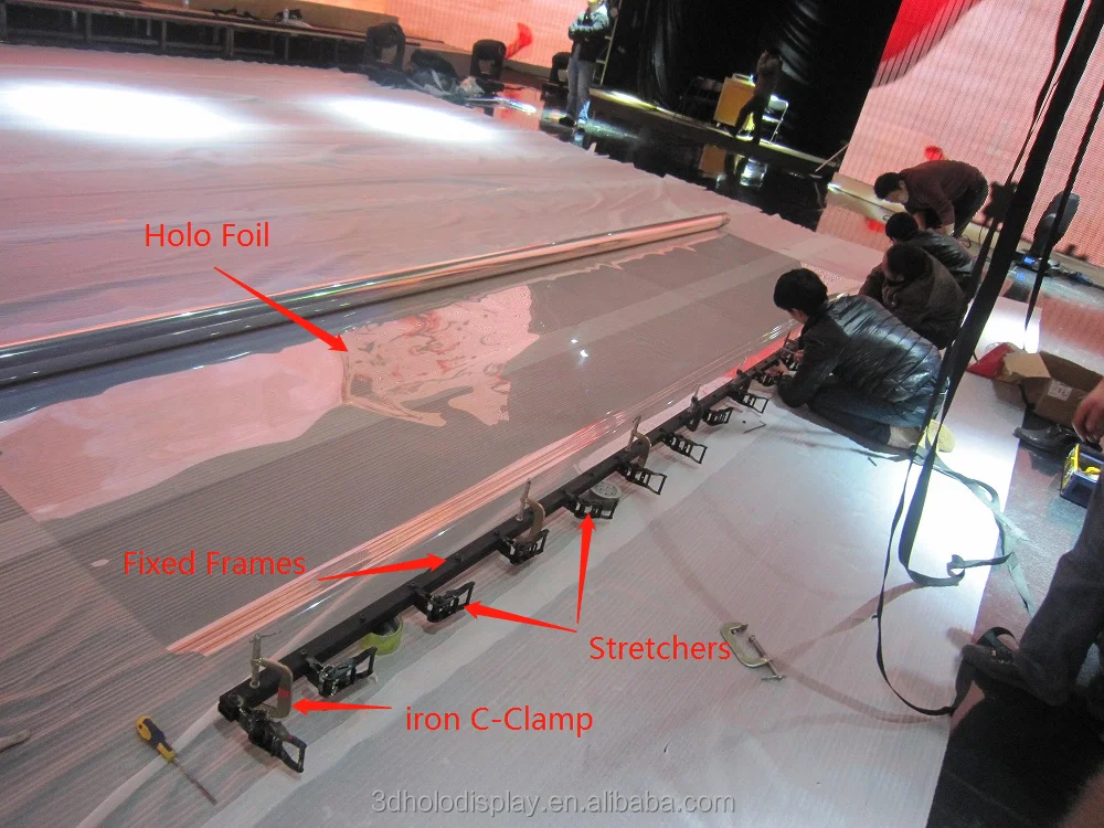 8x5 Meter Transparent Holographic Reflection Film For Pepper's Ghost 3d Hologram Stage - Buy ...