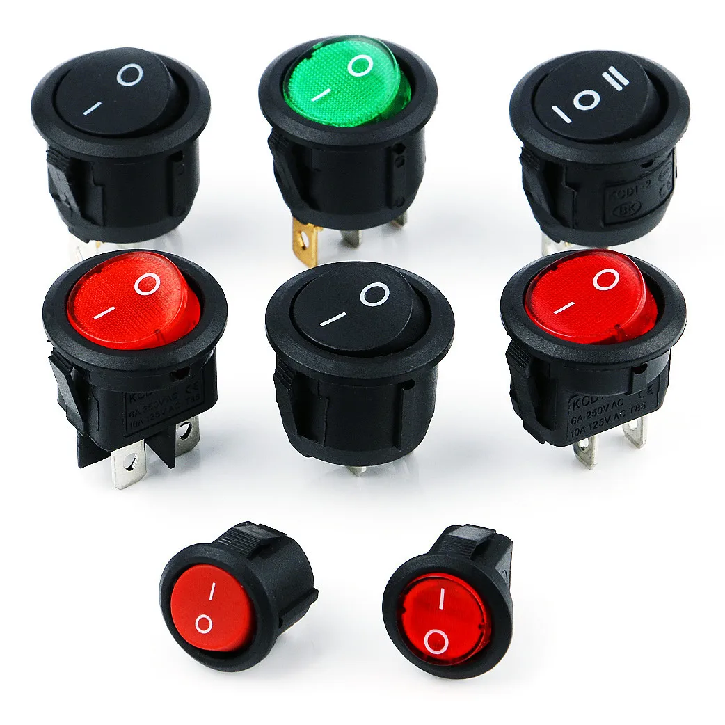 Rocker switch overload protector 16a 250v ac kw3 oz micro switch rocker ...