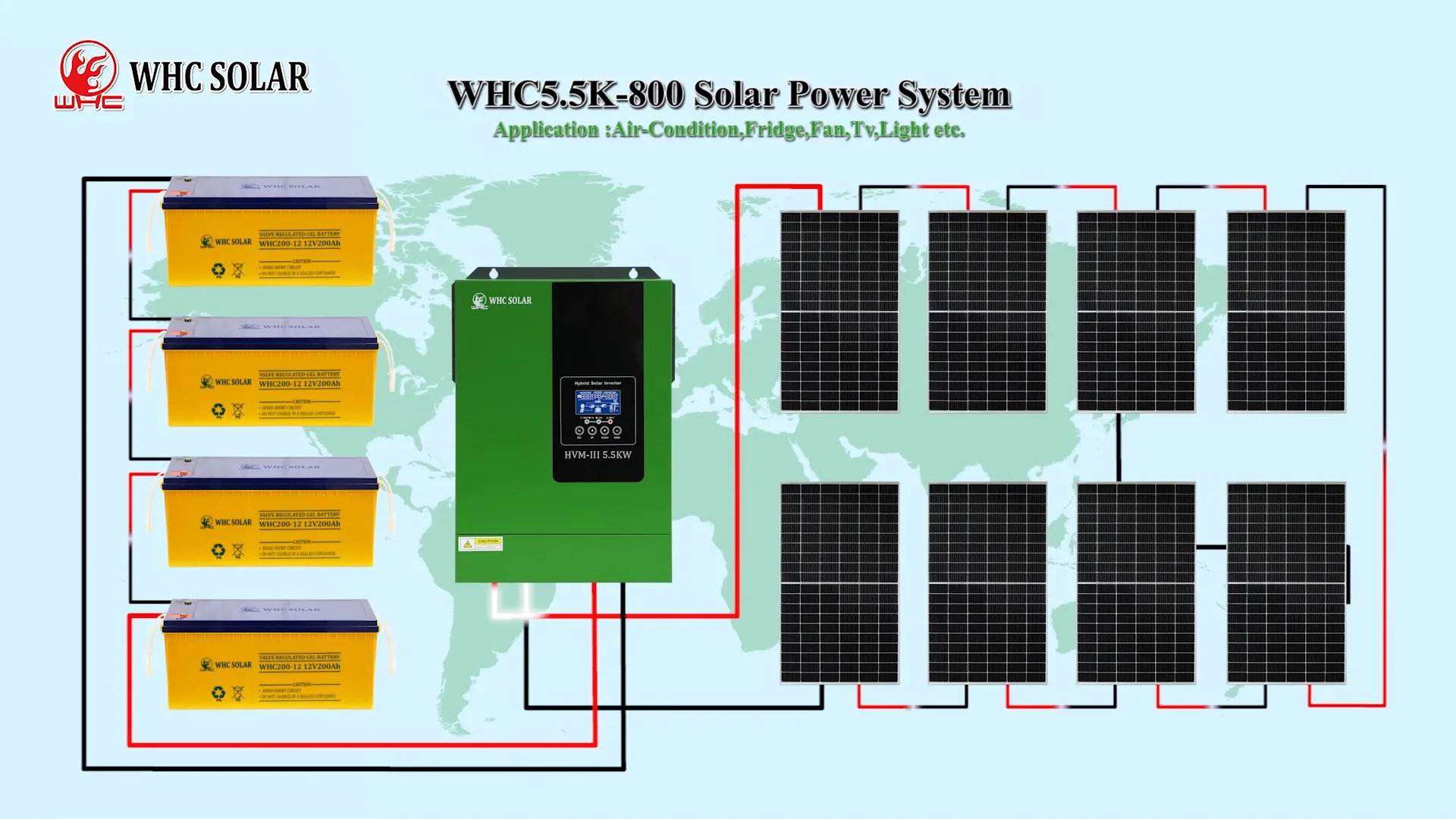 Whc Solar Inverter Hybrid 5kw Off Grid Solar Inverter 3.5kw 5.5kw For ...