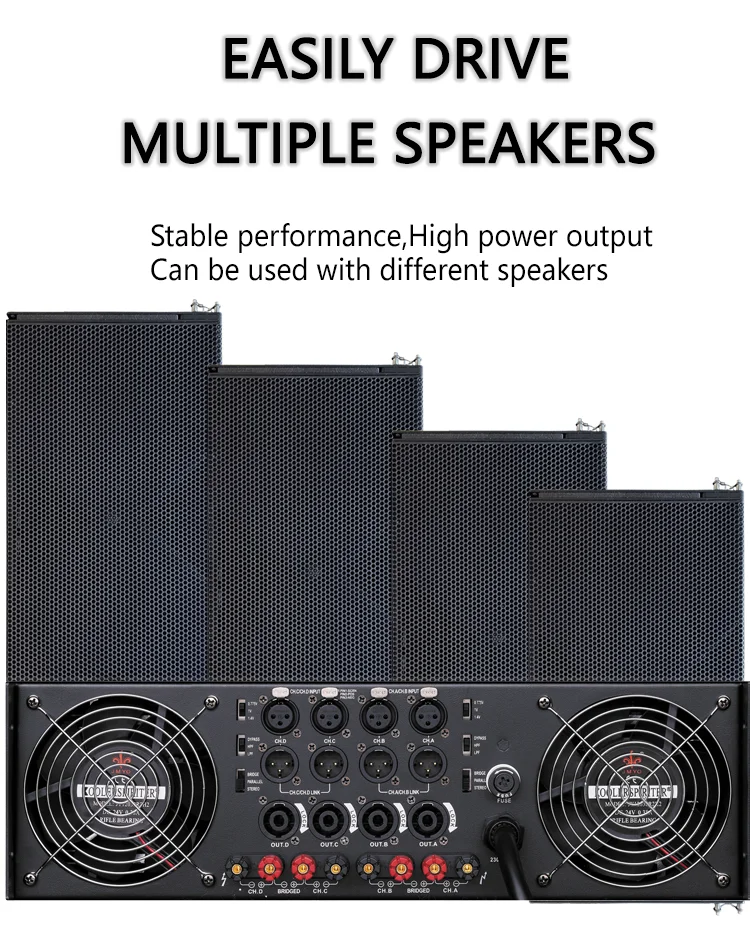 41100 Power Amplifier - 4x1100w Class H Digital Stereo Audio