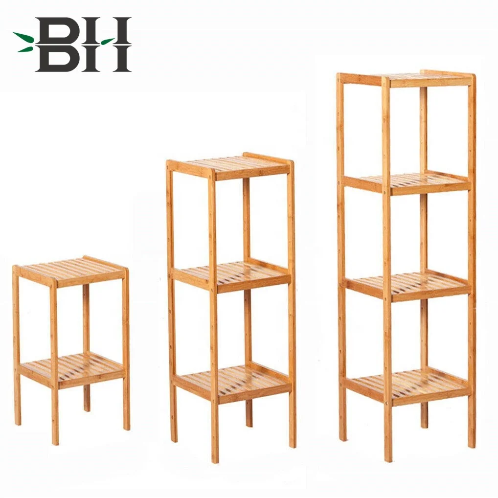 Custom Multi Tiers Bamboo Storage Shelf Rack For Bathroom Kitchen ...