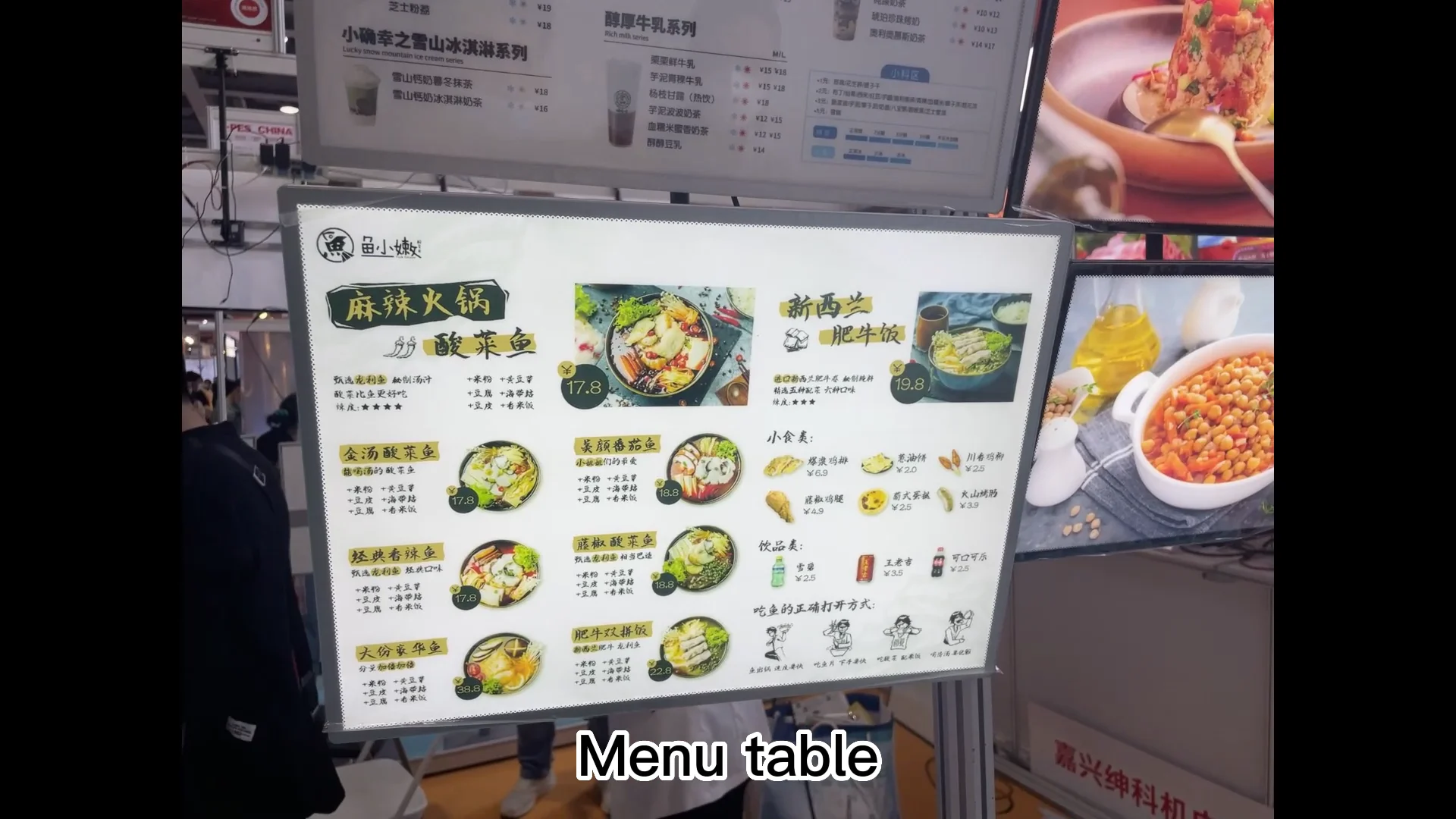 Iklan Display Papan Reklame Led Dalam Ruangan Ramping Bingkai Kotak ...