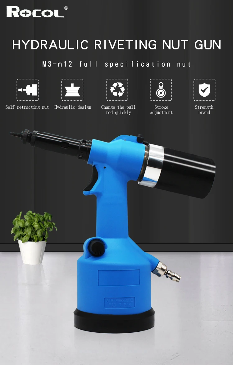 Industrial Grade M312 Hydraulic Pneumatic Air Rivet Nut Gun Stainless ...
