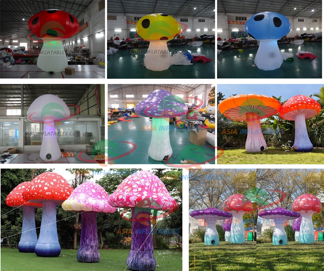 Giant Stage Decorations LED Inflatable Mushroom Model