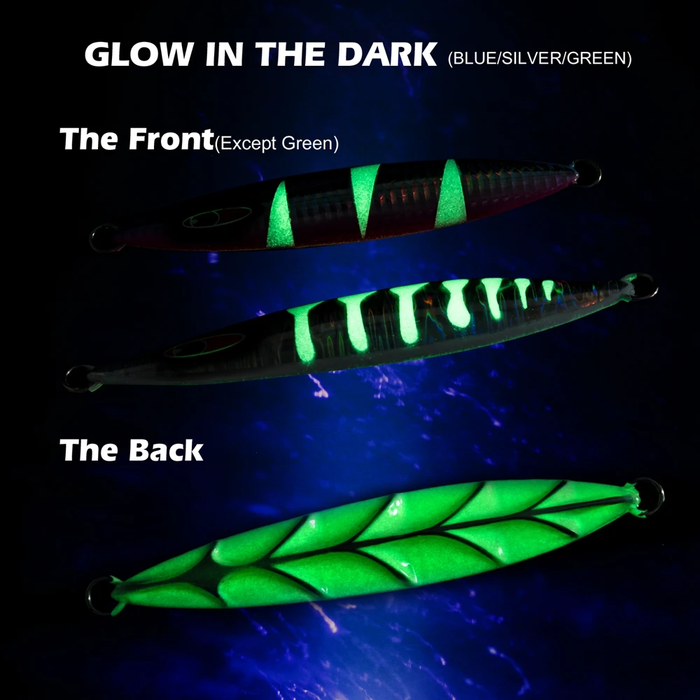 100g 150g 250g Fishing Jigbait Lures - Glow Slow Pitch Jigging