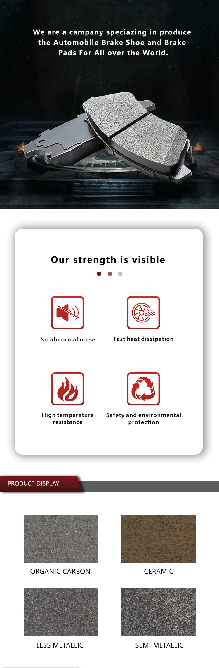 Ceramic Brake Pads Front D1519 For Mitsubishi L200 Nissan Nv200 Dongnan ...