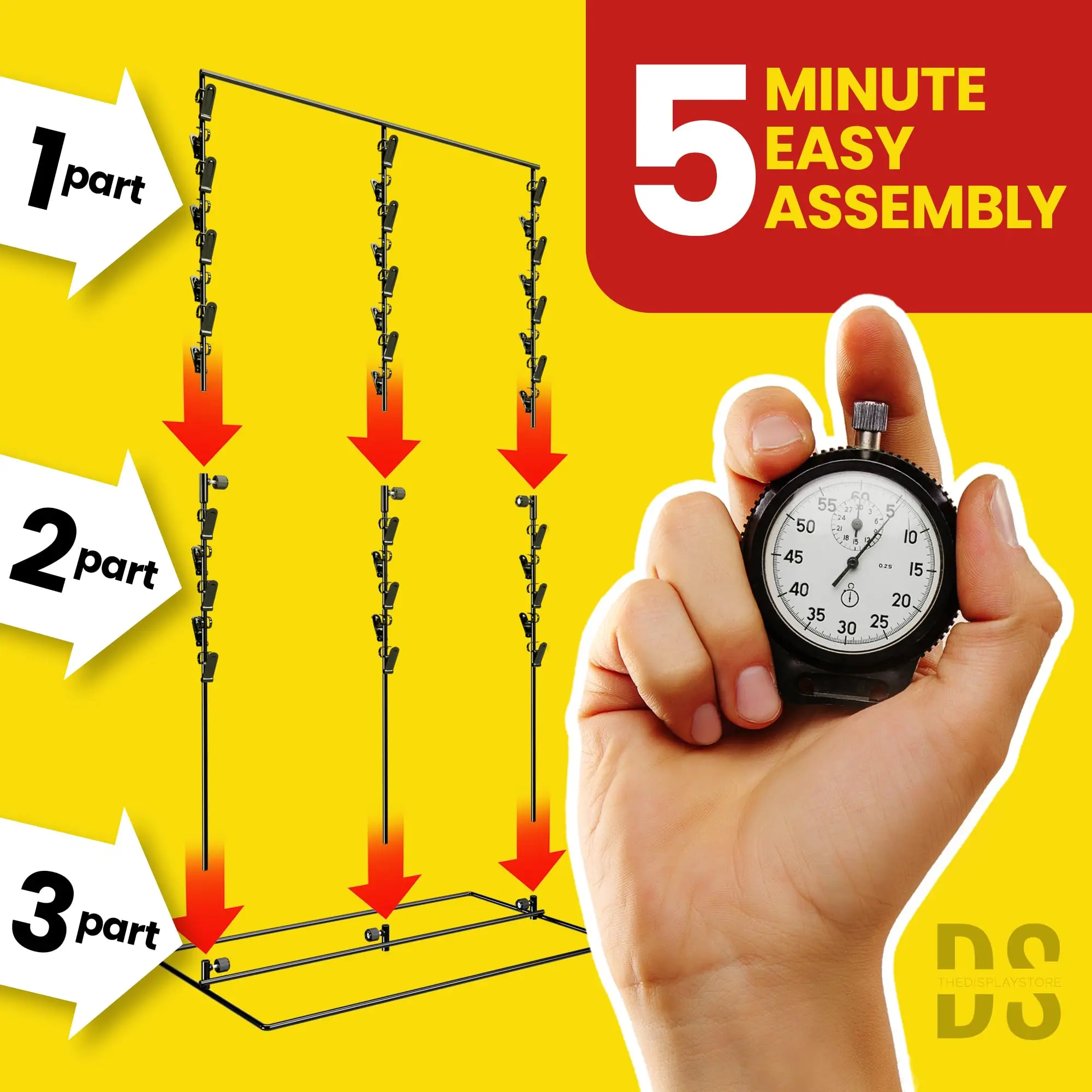 3-row Potato Chip Rack Display Stand - Snack Retail Solution