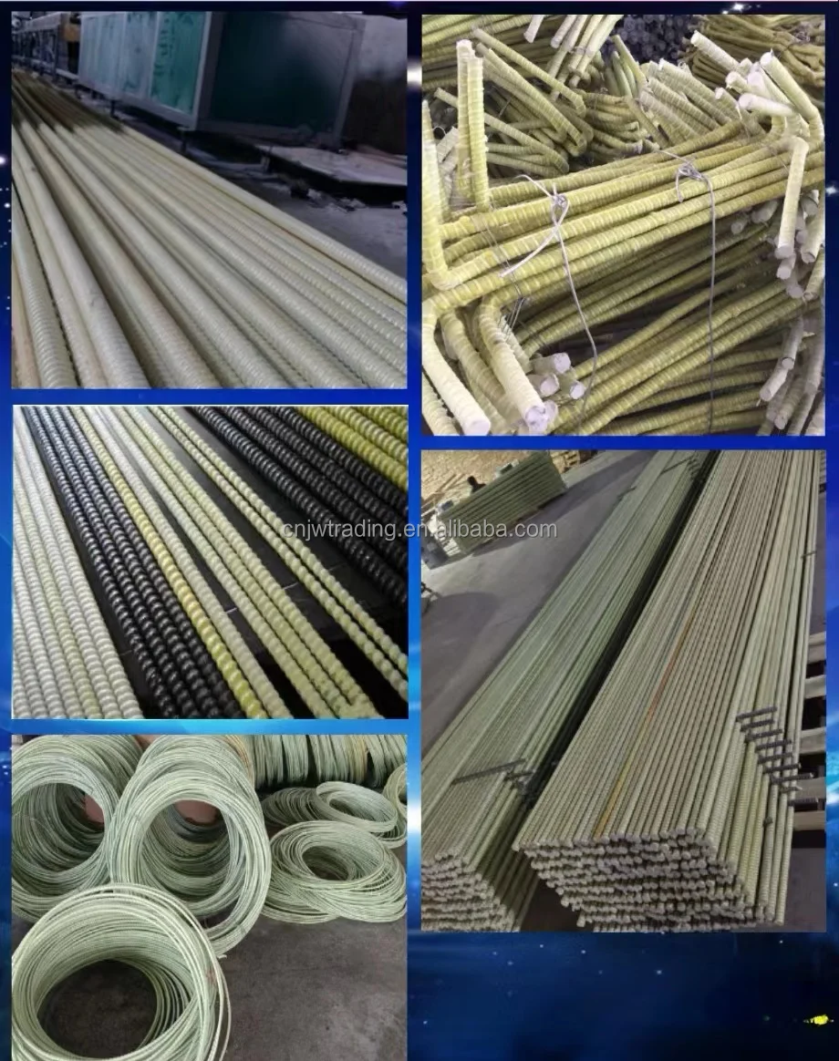 High Strength FRP Rebar - Glass Fiber Composite Bars for Construction ...