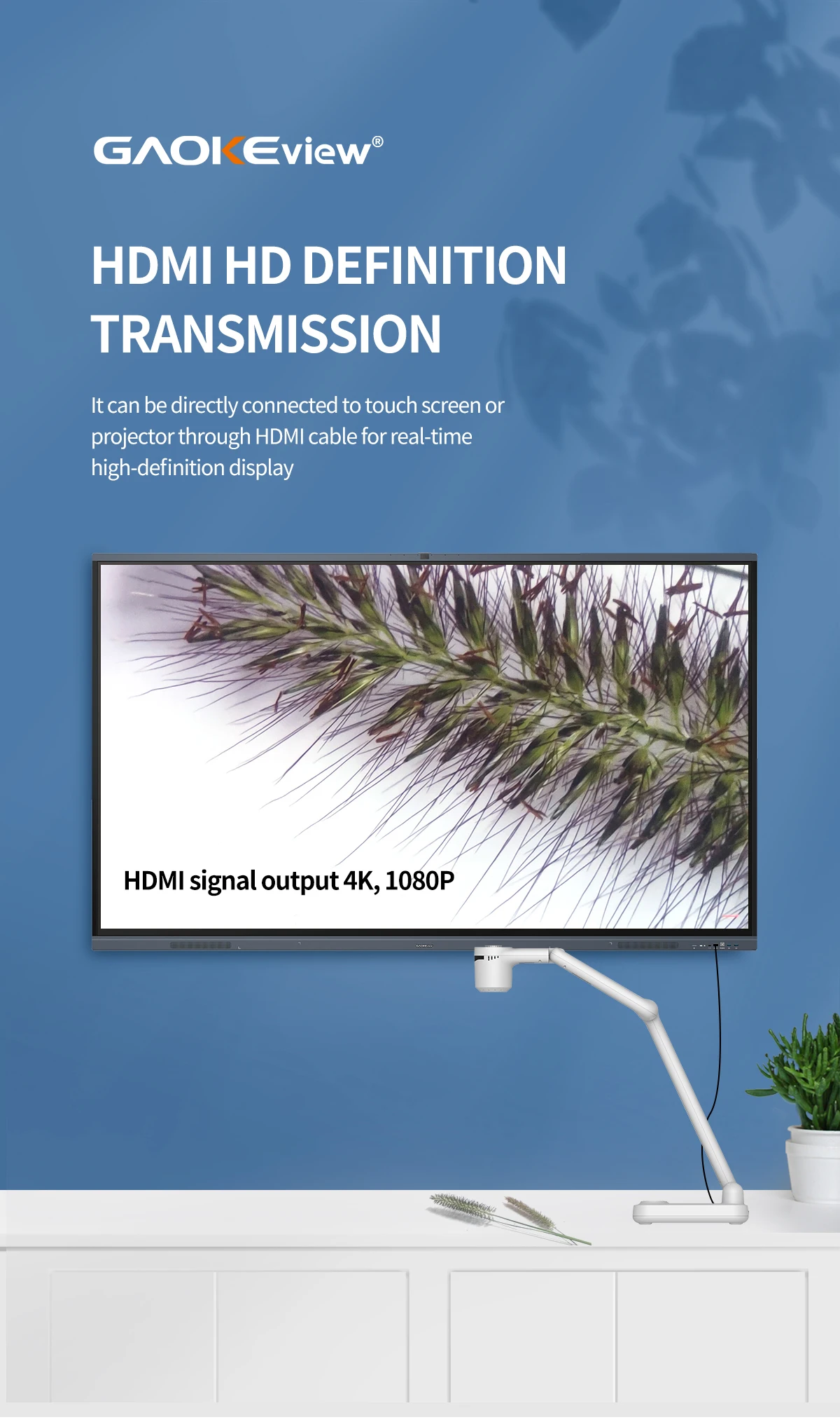 4k Document Camera Classroom Teaching Visualizer Digital Visual Presenter Visual
