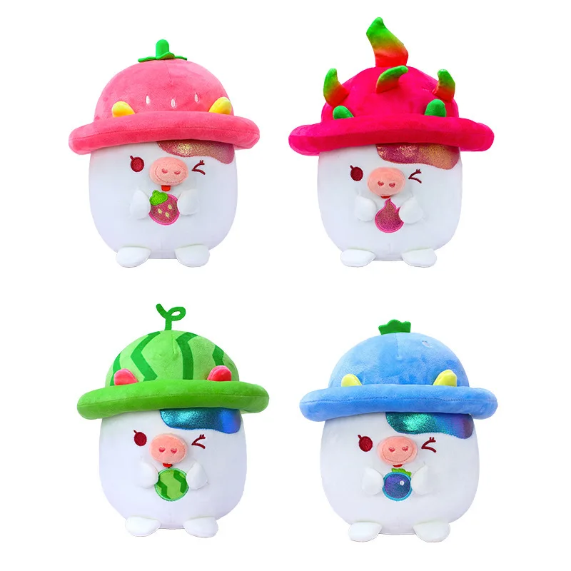 20cm Strawberry Watermelon Cow Pig Doll Stuffed Animal Strawberry ...