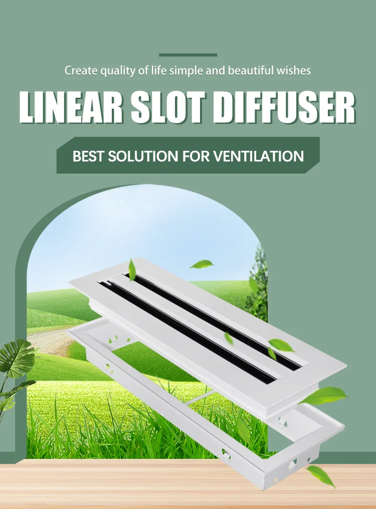 Hvac Aluminum Detachable Linear Slot Diffuser - Adjustable & Durable