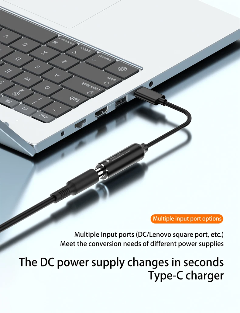DC USB Type C Power Adapter Converter for Laptop & Macbook