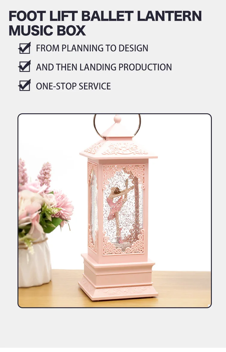 Hot Sale Foot Lift Ballet Lantern Music Box Handmade Gift For ...