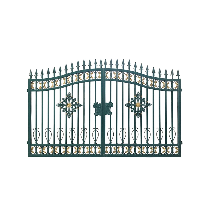 Luxury Gold Decorative Modern Metal Driveway Gates