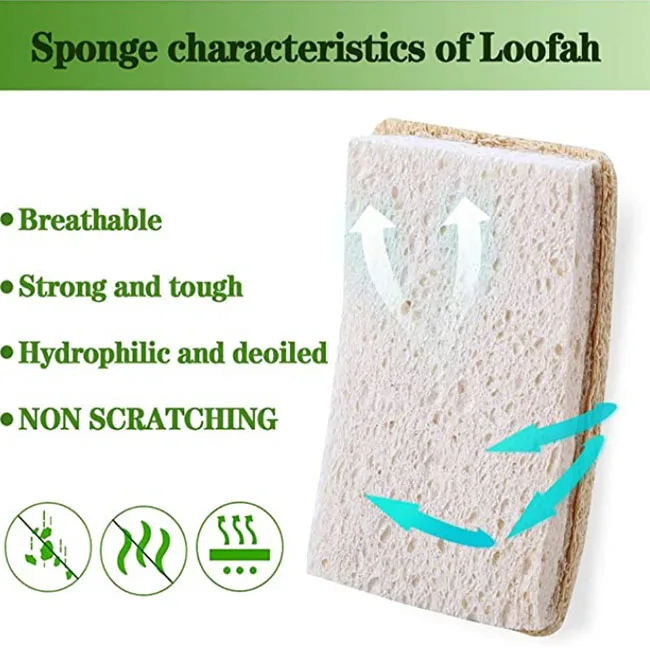 Biodegradable Eco Friendly Natural Dishwashing Dish Scourer Scouring ...