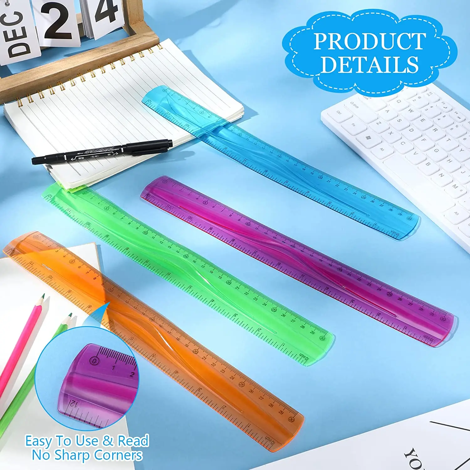 Pvc Material Eco-friendly Bendable Ruler Soft Flexible Ruler For Kids ...
