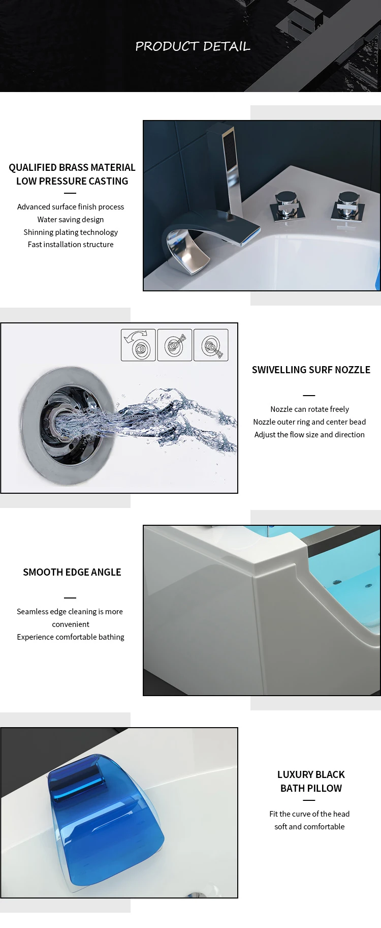 Indoor Jacuzi Tubs,Hydro Massage Bathtub,Whirlpool Acrylic Bathtub ...