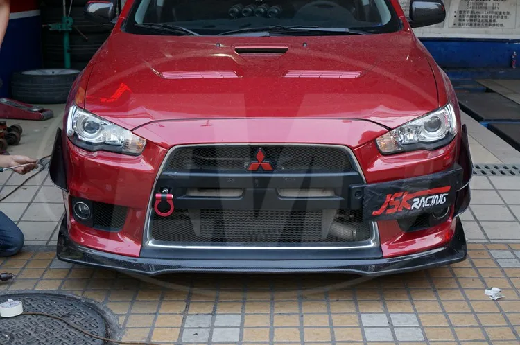 Ral Style Carbon Fiber Front Lip for 2008-2015 Mitsubishi Lancer ...