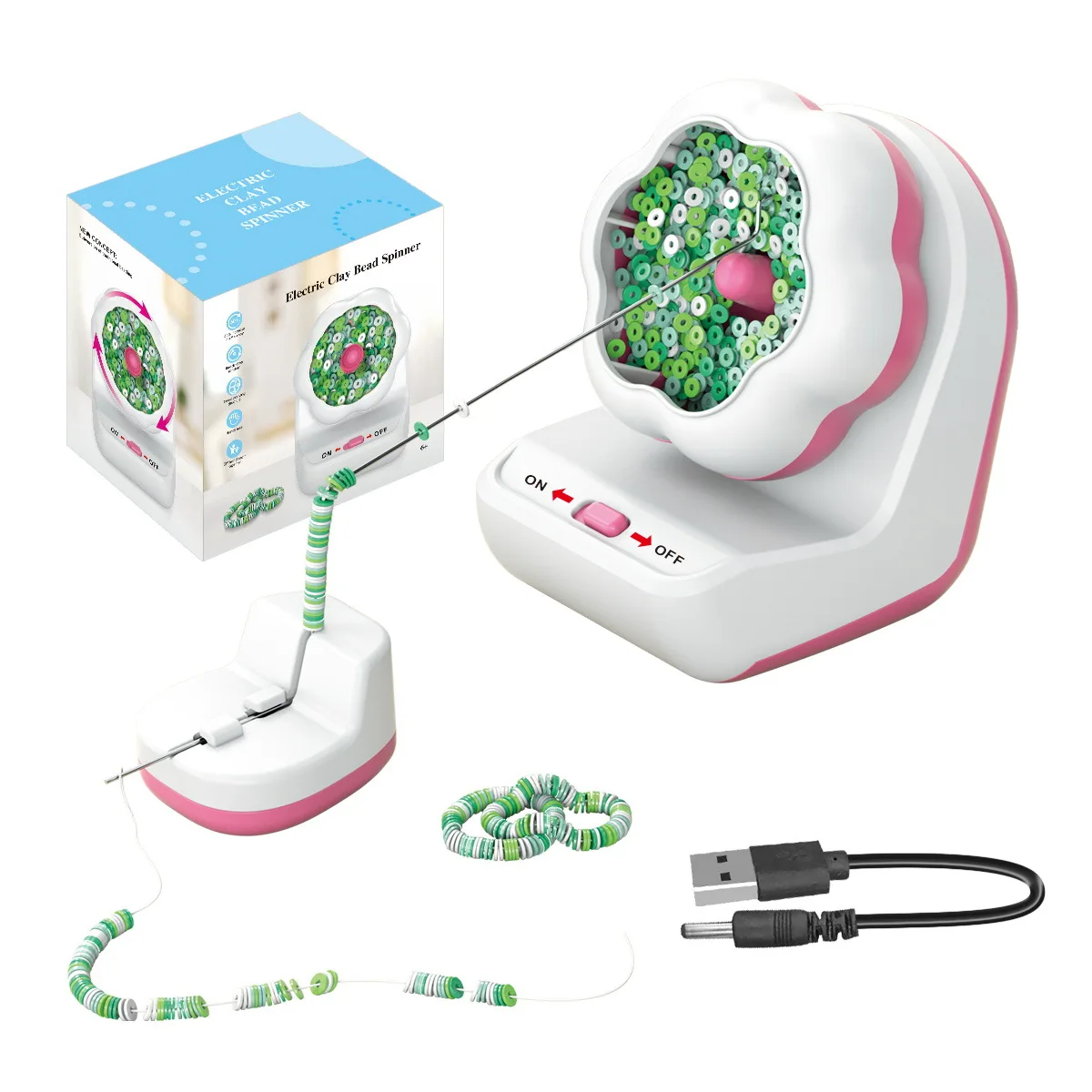 Automatic Rotating Electric Beads Spinner for Jewelry Making