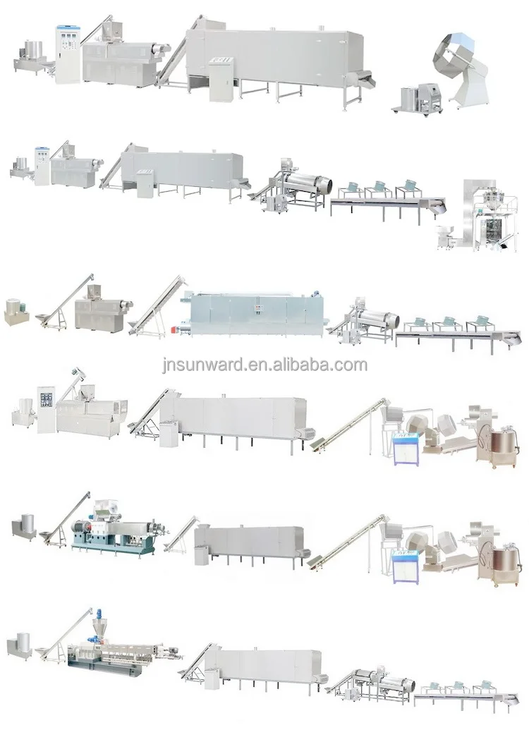 Extruded Dry Corn Chips Producing Plant Equipment Savoury Chips ...