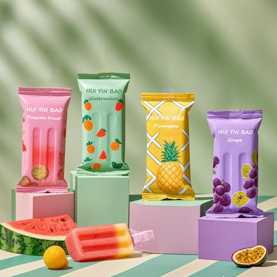 Custom Printed Recyclable Plastic Heat Seal Ice Lolly Cream Pop ...