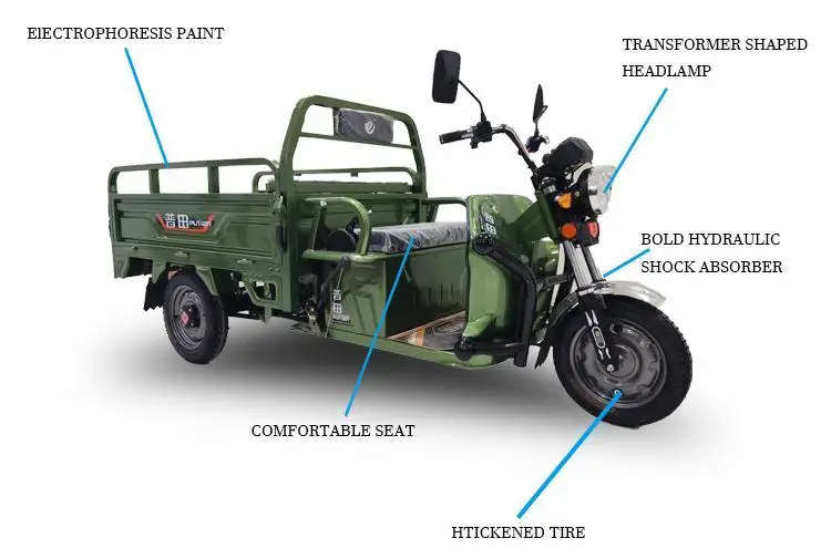 Genuine Open Body Type Cargo Electric Tricycle Trike Old Man China Dump ...