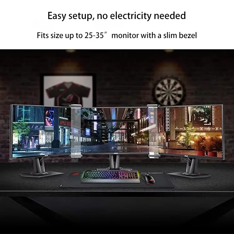 Pro Racing Simulator Triple Monitor Bezel-Free System with Optical ...