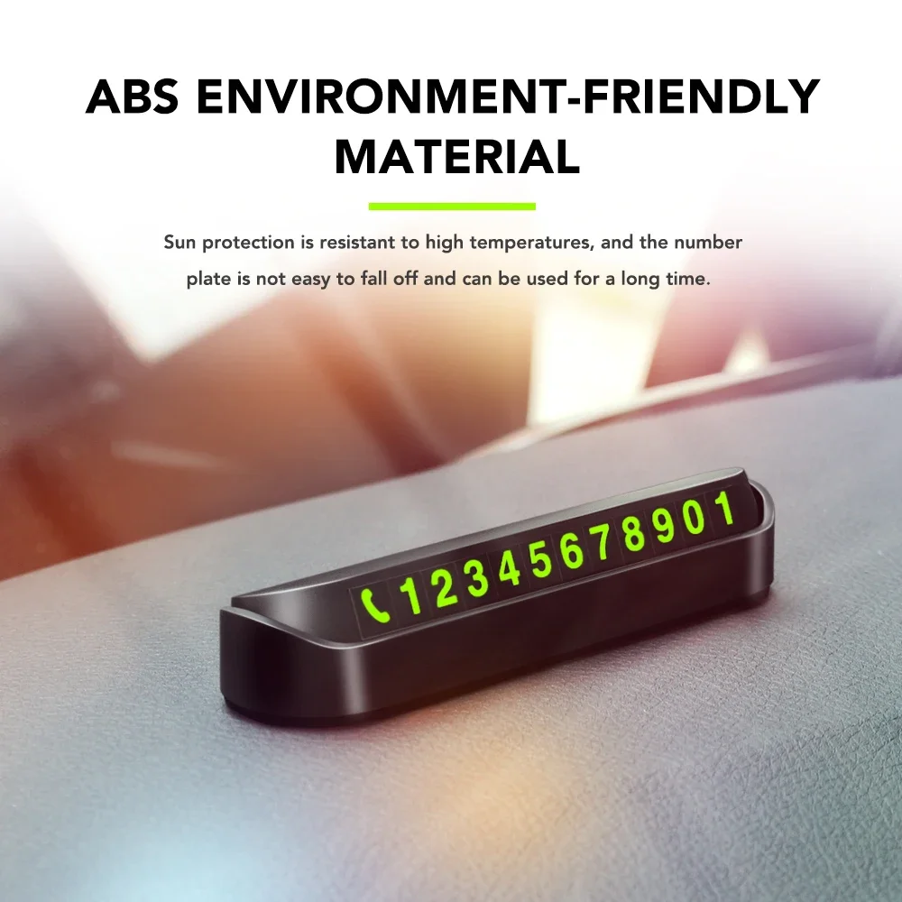 Custom LOGO Car Temporary Parking Phone Plate Accessories