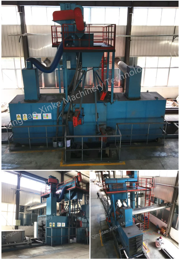 Automated Sandblasting Equipment Roller Conveyor Type Steel Plate Shot ...