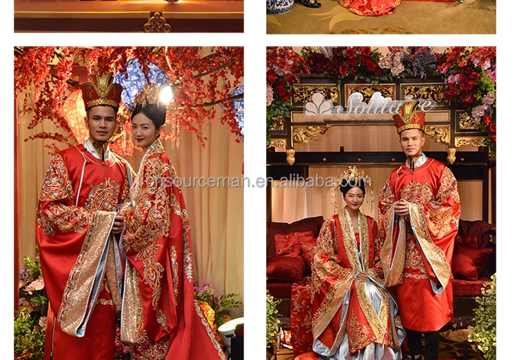 Wholesale Chinese Hanfu Dress Couple Set - Traditional Wedding Outfits ...