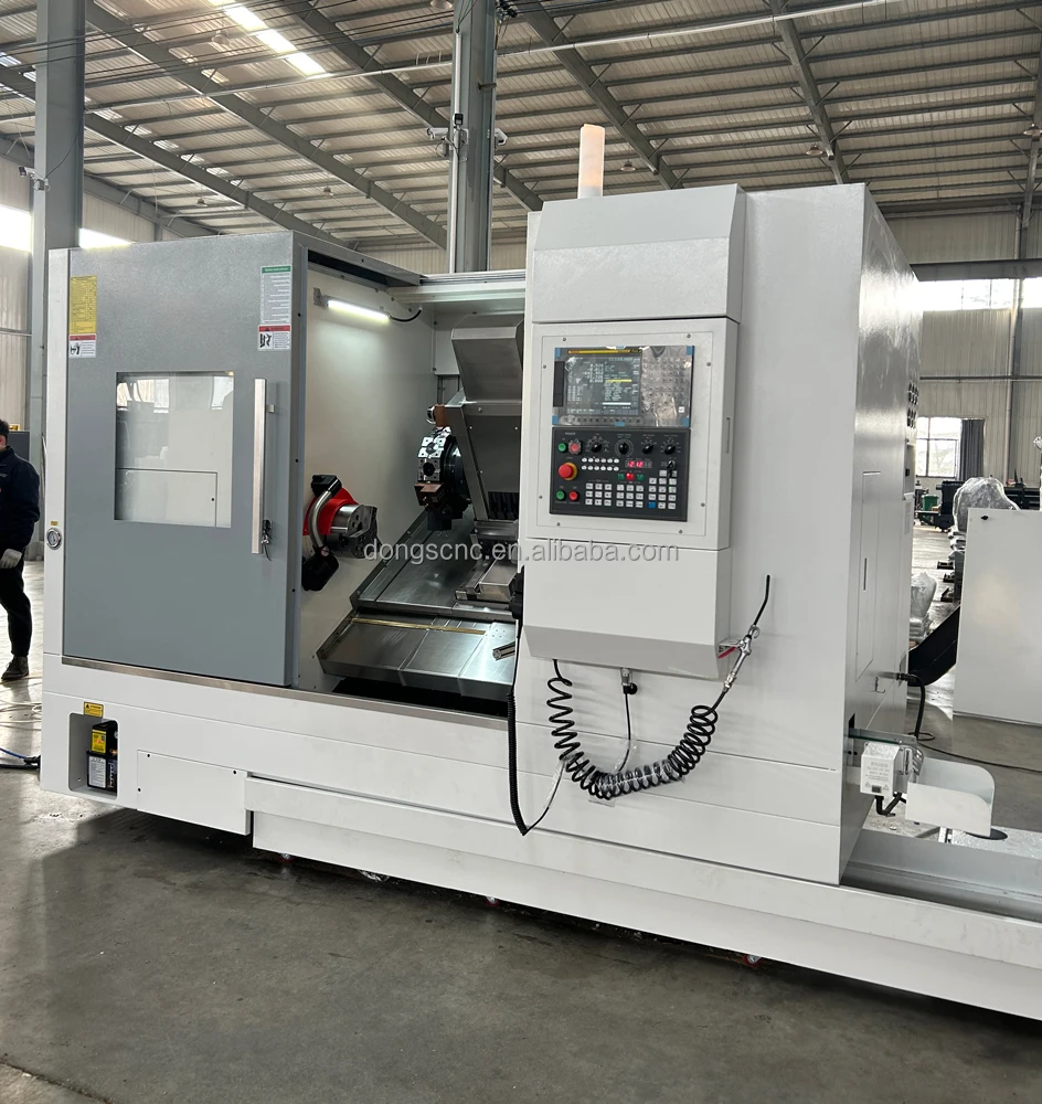 Dongs Lathe Manufacturer Inclined Bed Dual Spindle Cnc Lathe Cnc Turning Dual Spindle Machine ...