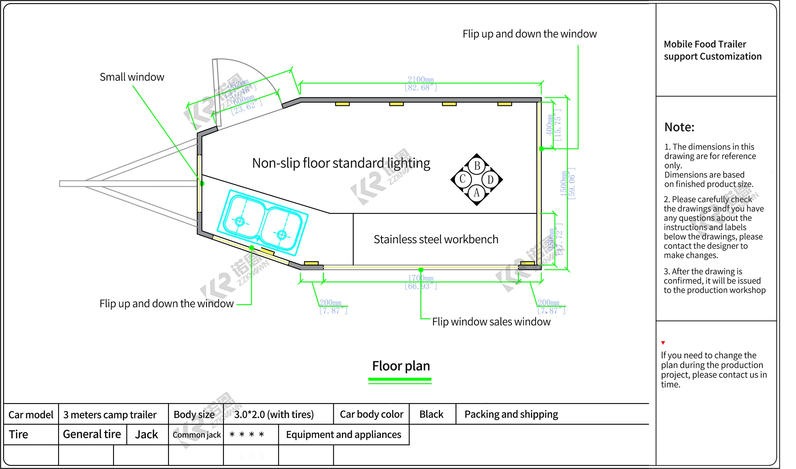 Customized Mobile Restaurant - Food Truck with Full Kitchen