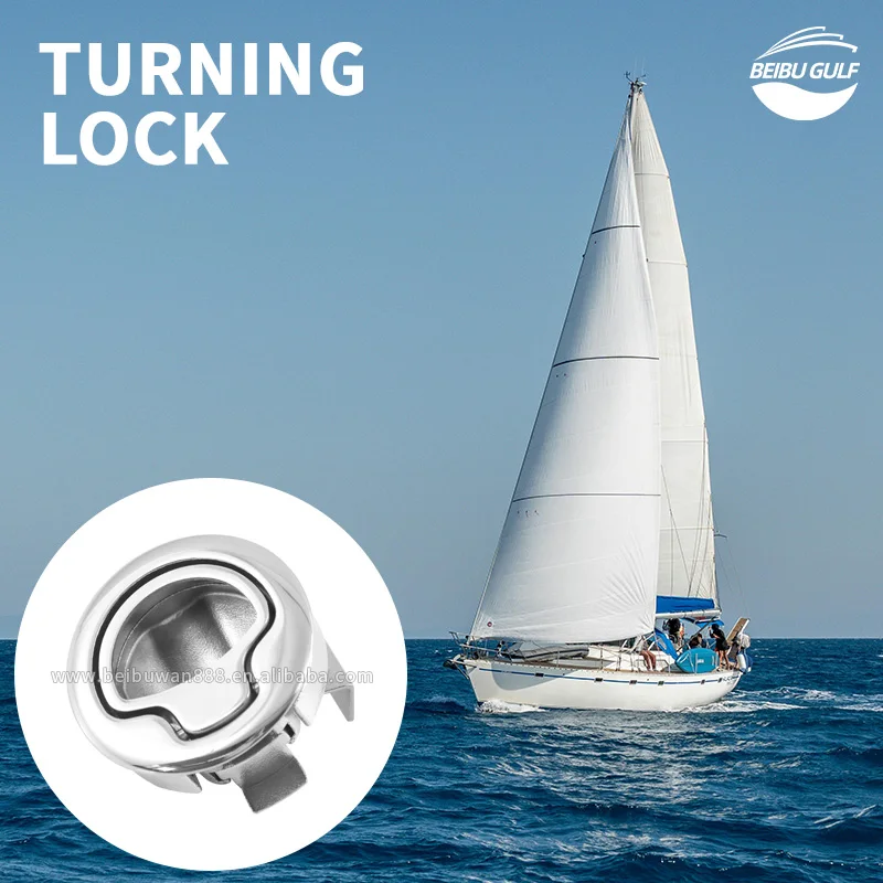 Beibu Gulf Marine Hardware Boat Locking Stainless Steel Flush Pull Slam ...