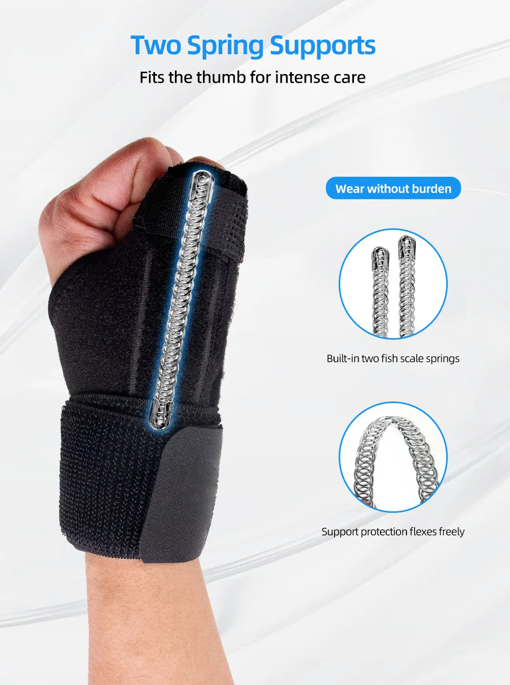 Medical Sprain Arthritis Thumb Splint Support Joint Immobilization ...