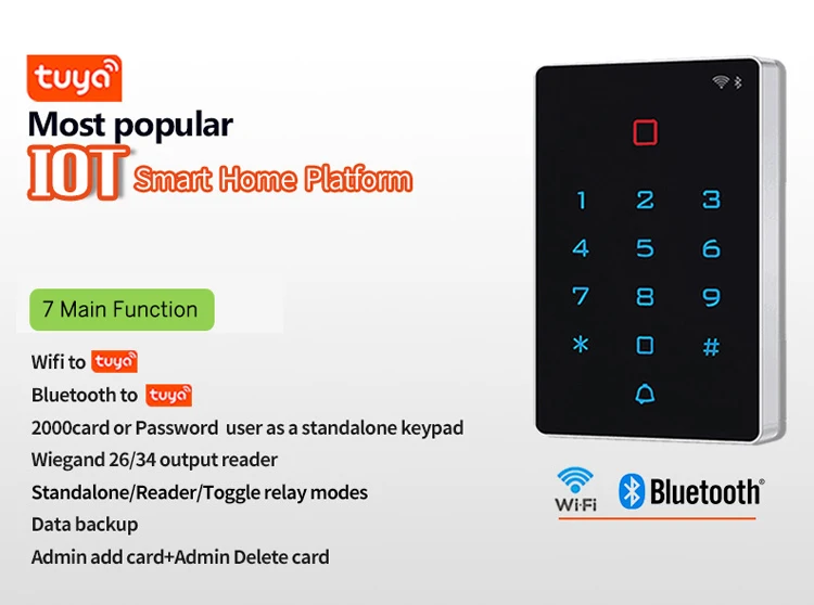 T12 WIFI Tuya Smart Door Lock - IP68 Waterproof Access Control