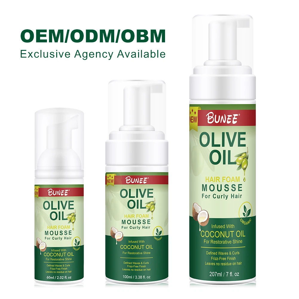 Customs Logo Styling Hair Foam Mousse Hair Curly Foam With Logo Private ...