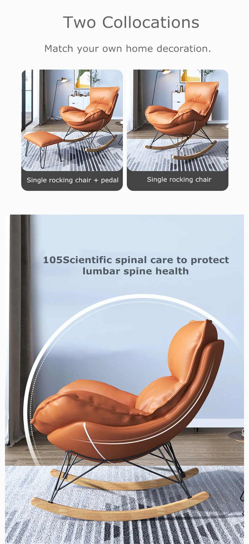 Simple Recliner Stable Chair Wooden Frameoutdoor Nap Rest Convenient ...