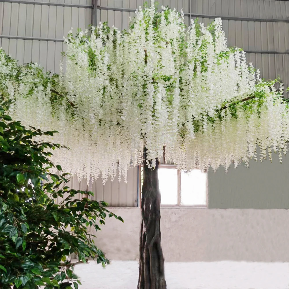 Fake Cherry Blossom Tree White Wisteria Tree For Wedding Decoration ...