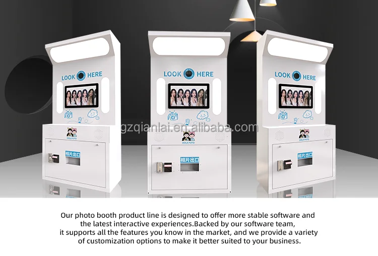 DOLA Photo Booth - Fully Automatic Selfie Kiosk Enclosure